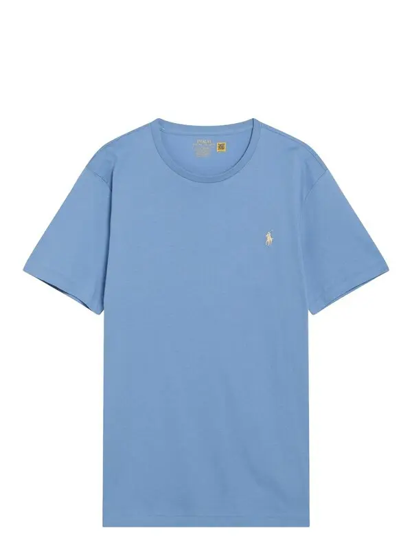 Polo Ralph Lauren Cotton Custom Slim Fit T Shirt - Light Blue