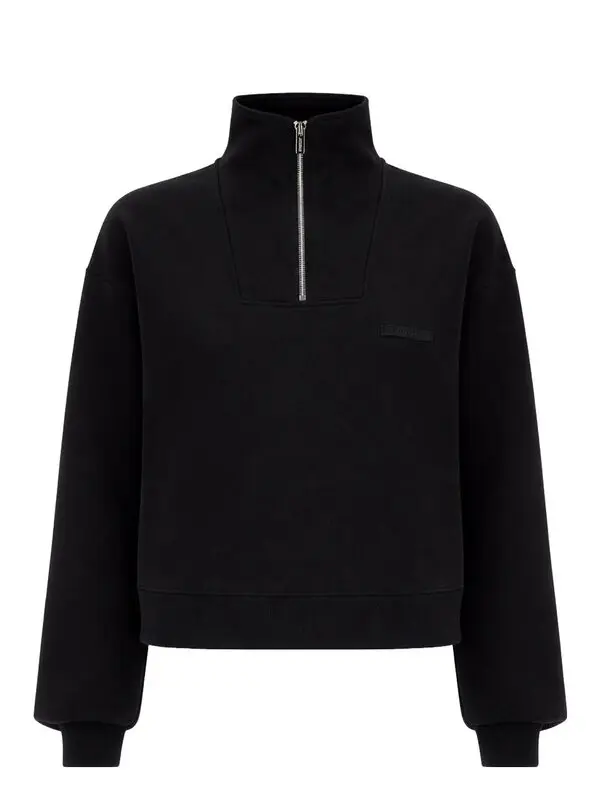 Jacquemus Grosgrain Turtleneck Sweatshirt - Black