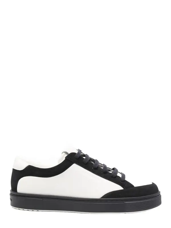 Emporio Armani Leather Sneakers - Blue