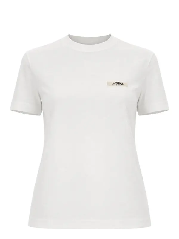Jacquemus Grosgrain Short Sleeve T-shirt - White
