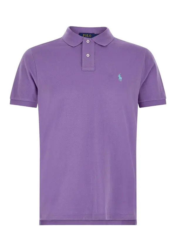 Polo Ralph Lauren Logo Embroidery Polo Shirt - Purple
