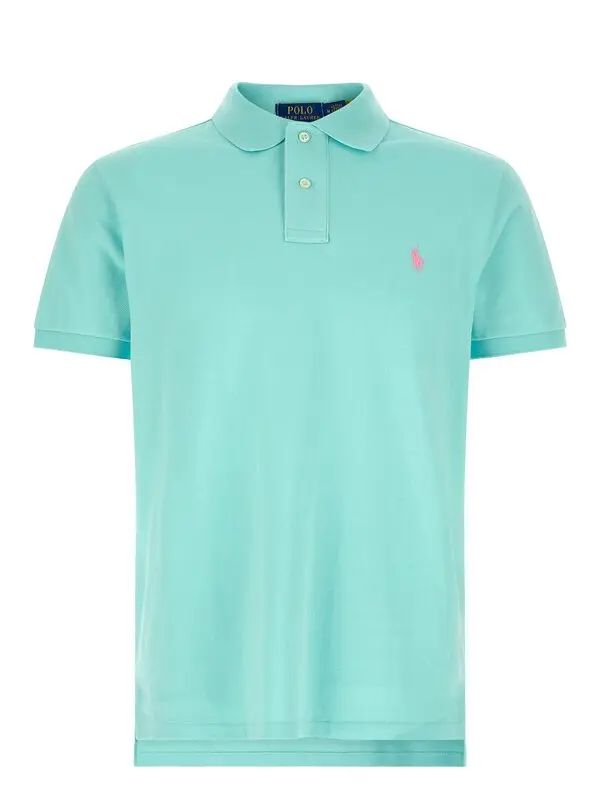 Polo Ralph Lauren Logo Embroidery Polo Shirt - Light Blue
