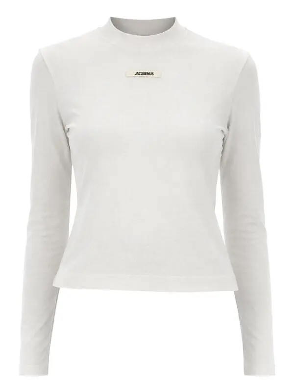 Jacquemus Grosgrain Long-sleeved Shirt - White