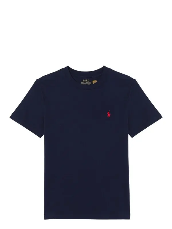Polo Ralph Lauren Navy Cotton T Shirt - Blue