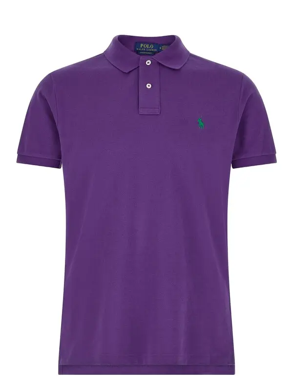 Polo Ralph Lauren Logo Embroidery Polo Shirt - Purple