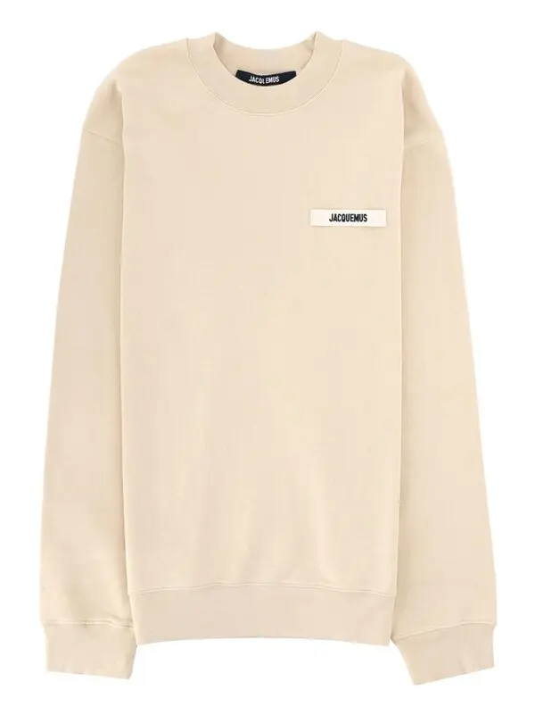 Jacquemus Grosgrain Logo Sweatshirt - Beige