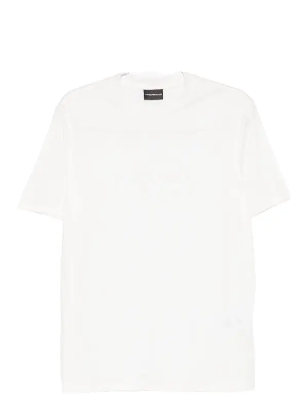 Emporio Armani Logo Cotton T Shirt - White