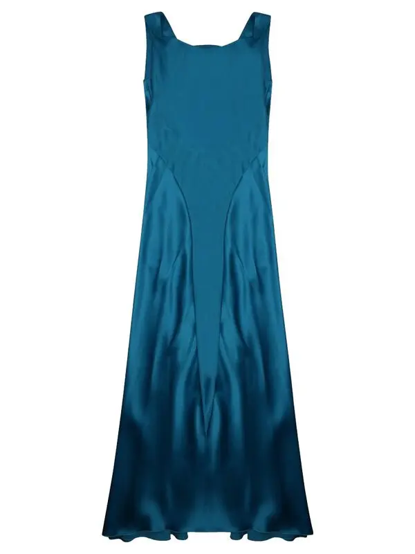 Alberta Ferretti Silk Blend Long Dress - Blue