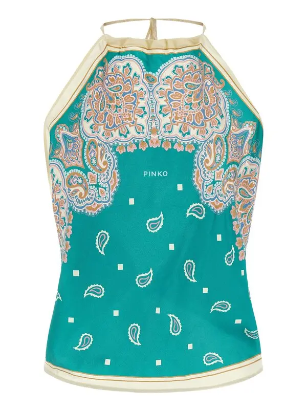 Pinko Synchro' Printed Top - Light Blue