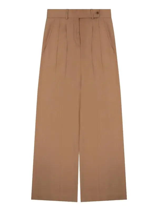 Alberta Ferretti Wide Leg Tailored Pants - Beige