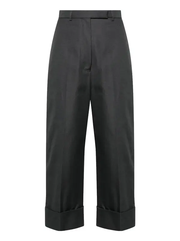 Thom Browne High-waisted Straight Leg Trousers - Dark Grey