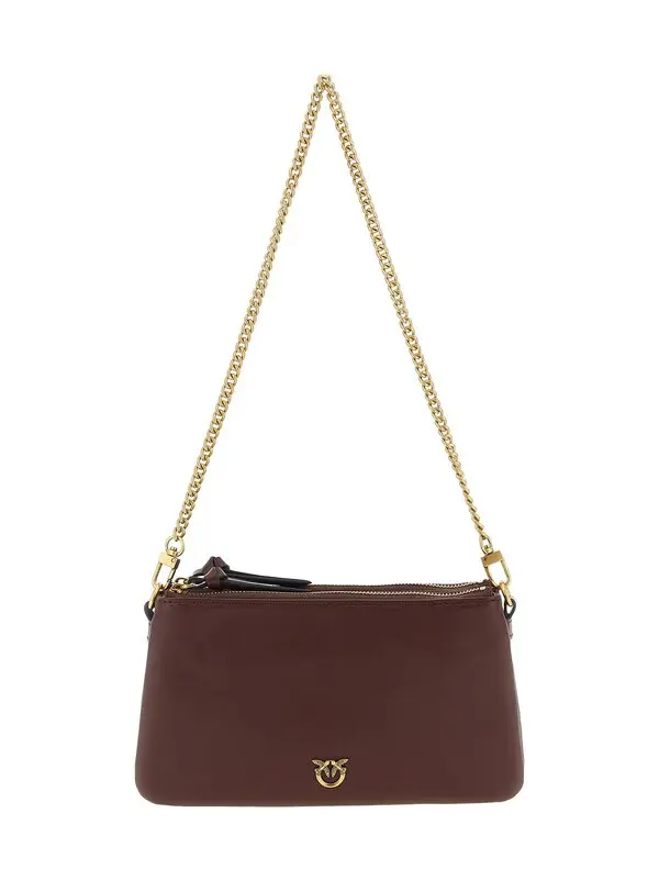 Pinko Mini Double Small Crossbody Bag - Bordeaux