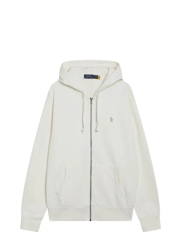 Polo Ralph Lauren Cotton Zip Up Sweatshirt - White