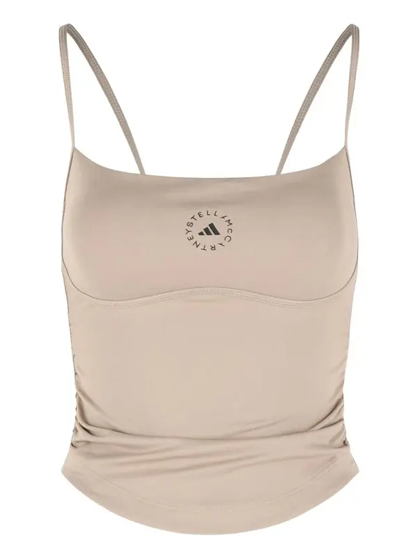Adidas By Stella McCartney Tank Top In Polyester Blend - Beige