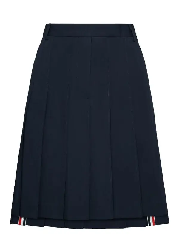 Thom Browne Bermuda Pleated Skirt - Navy