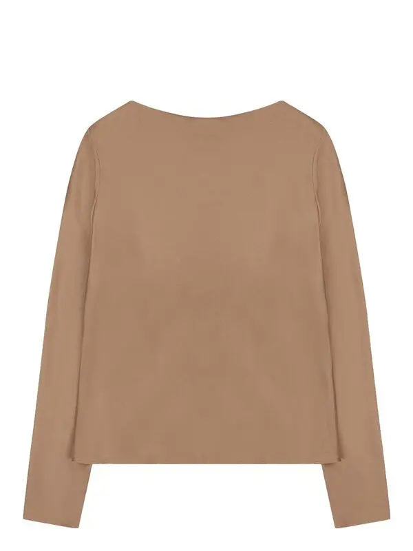 Alberta Ferretti Silk Blend Blouse - Beige