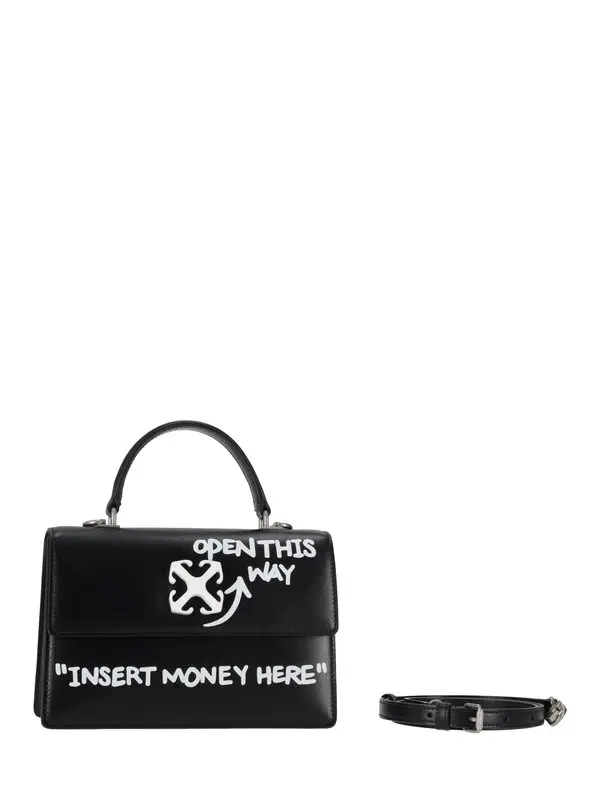 Off White Jitney 1.4 Top Handle Bag - Black - White