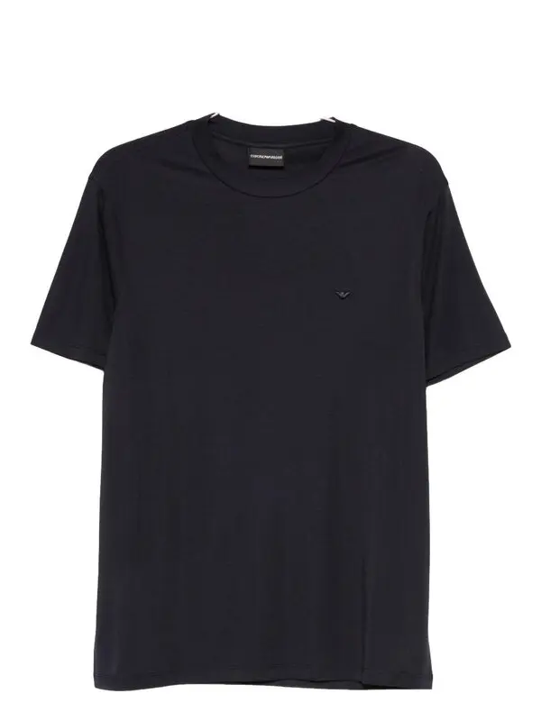 Emporio Armani Modal And Silk Blend T Shirt - Blue