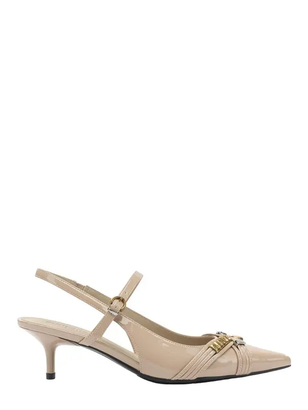 Pinko Heeled Slingback Pumps - Beige