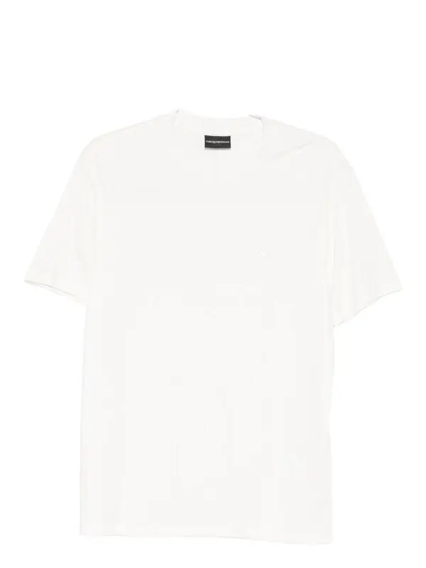 Emporio Armani Modal And Silk Blend T Shirt - White