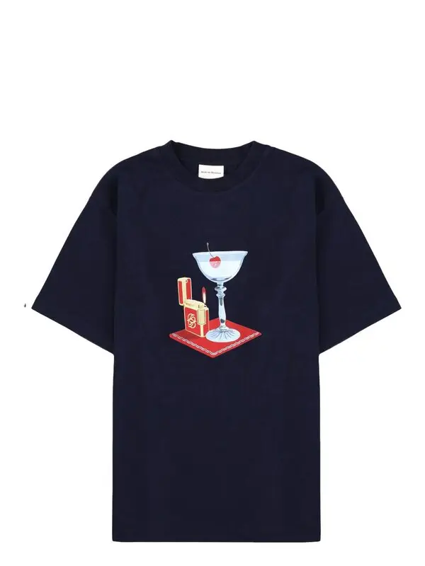 Drole De Monsieur Cocktail' T Shirt - Blue