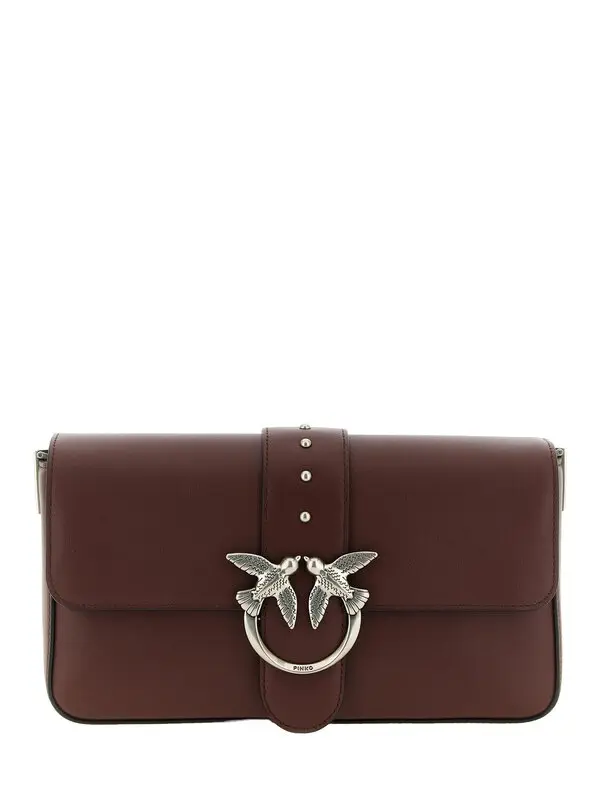 Pinko Love Slouchy Classic Shoulder Bag - Bordeaux