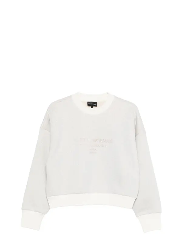 Emporio Armani Lurex Sweatshirt - White