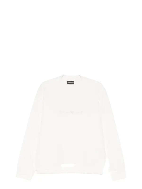 Emporio Armani Logo Cotton Sweatshirt - White