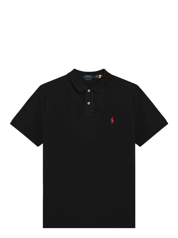 Polo Ralph Lauren Cotton Custom Slim Fit Polo - Black