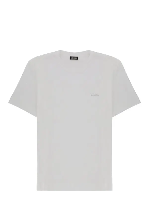 Zegna T Shirt With Logo - White