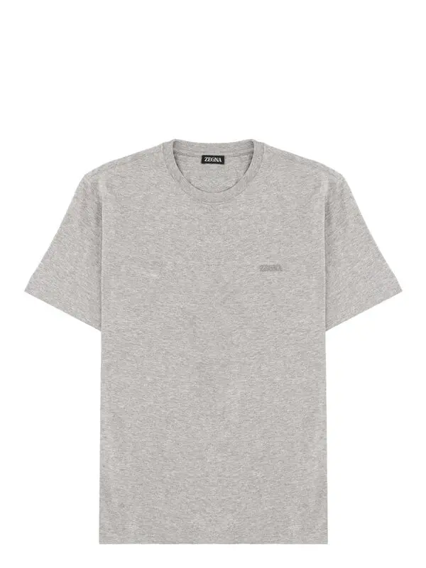 Zegna T Shirt With Logo - Grey