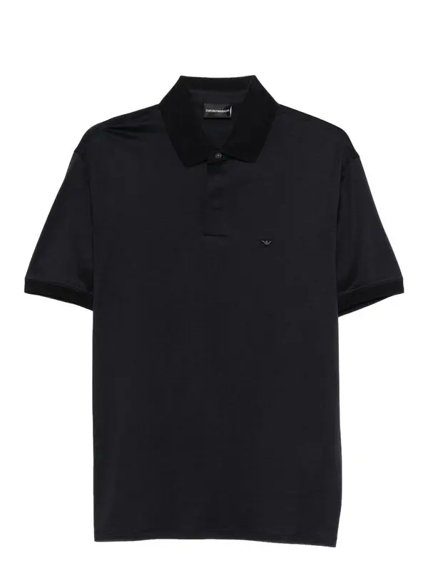 Emporio Armani Cotton Polo Shirt - Blue