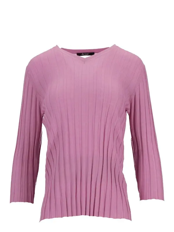 LA ROSE Cashmere And Silk Knit Top - Rosa
