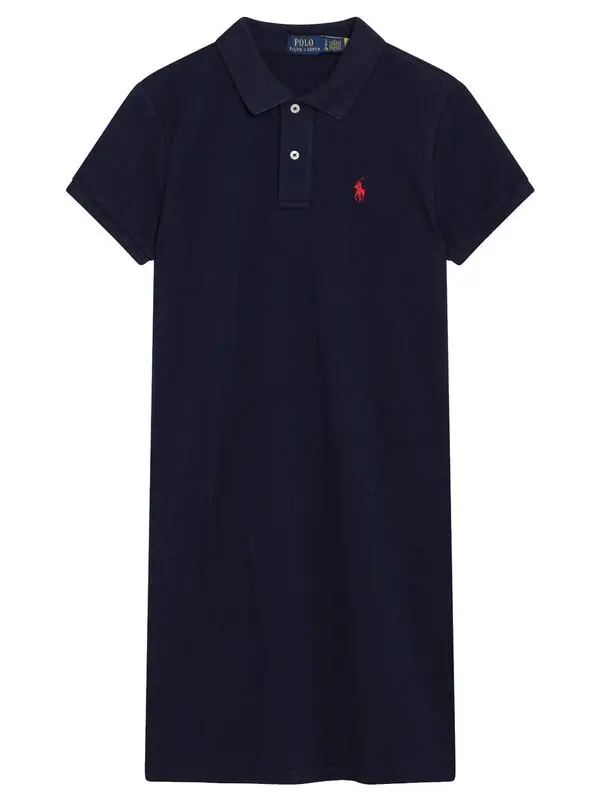 Polo Ralph Lauren Cotton Polo Mini Dress - Blue