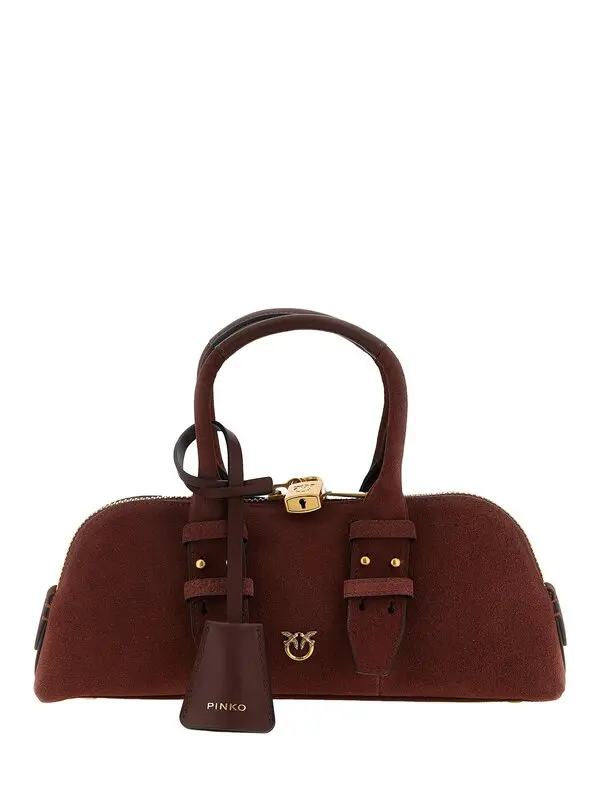 Pinko Bowling Baguette Shoulder Bag - Bordeaux