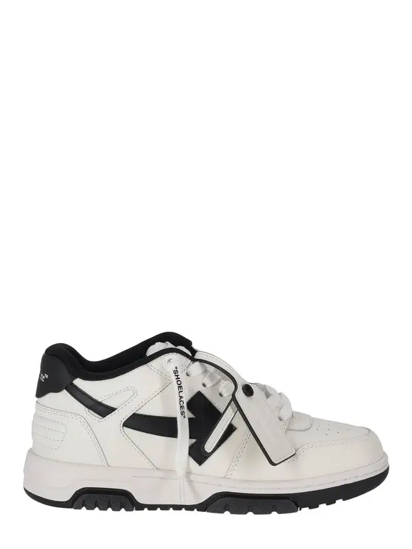 Off White Out Of Office Calf Leather Sneakers - White/black