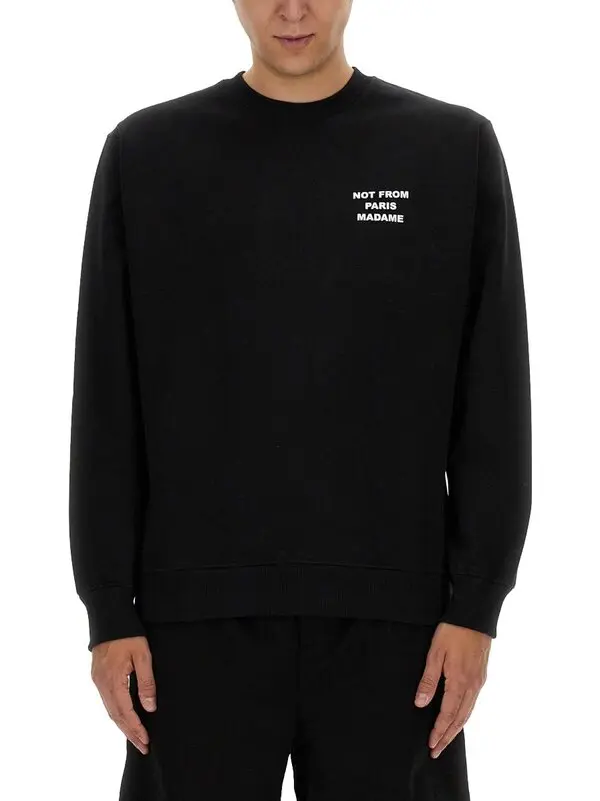 Drole De Monsieur Slogan Sweatshirt - Black