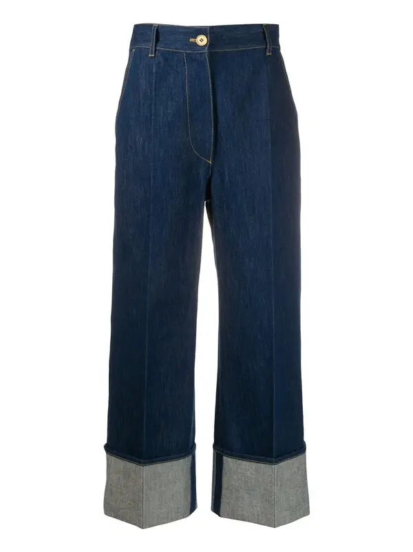 Patou High-rise Cuffed Jeans - Rodeo Blue