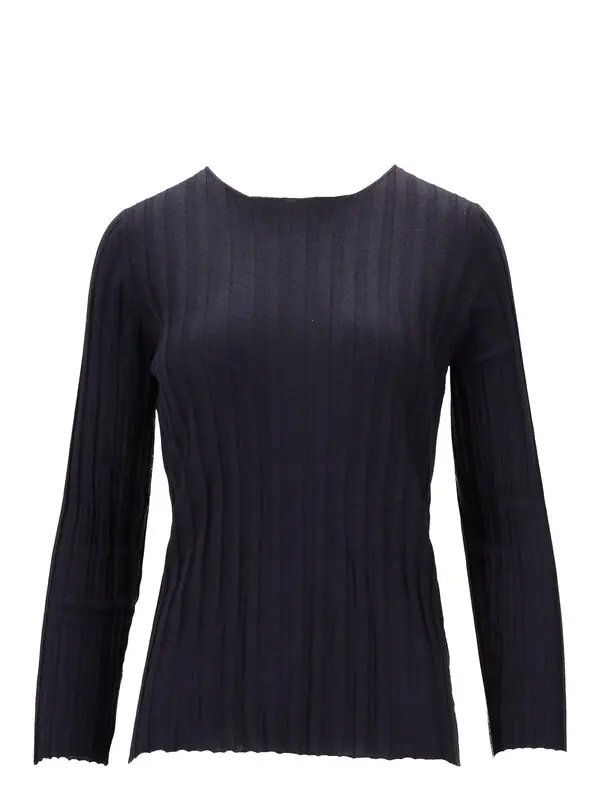 LA ROSE Cashmere And Silk Top - Blu Scuro