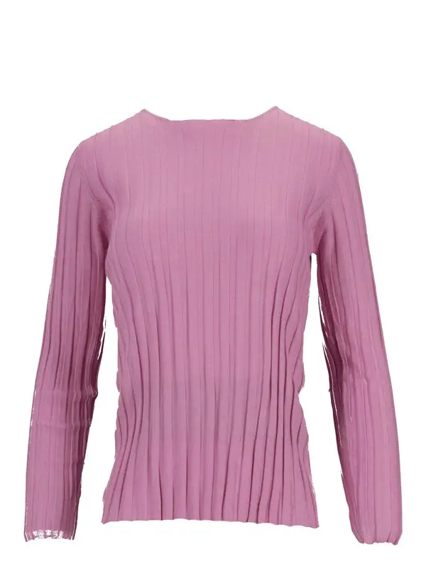 LA ROSE Crewneck Cashmere And Silk Top - Rosa