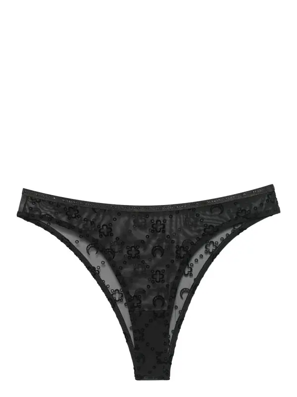 MARINE SERRE Moonogram High-waist Panties - Black