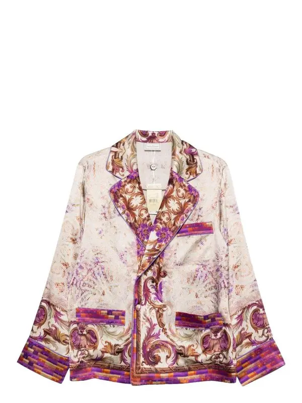 PIERRE-LOUIS MASCIA Printed Silk Jacket - Pink