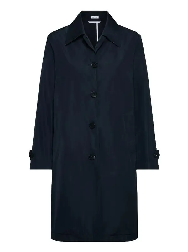 Thom Browne Bal Collar Raincoat - Navy