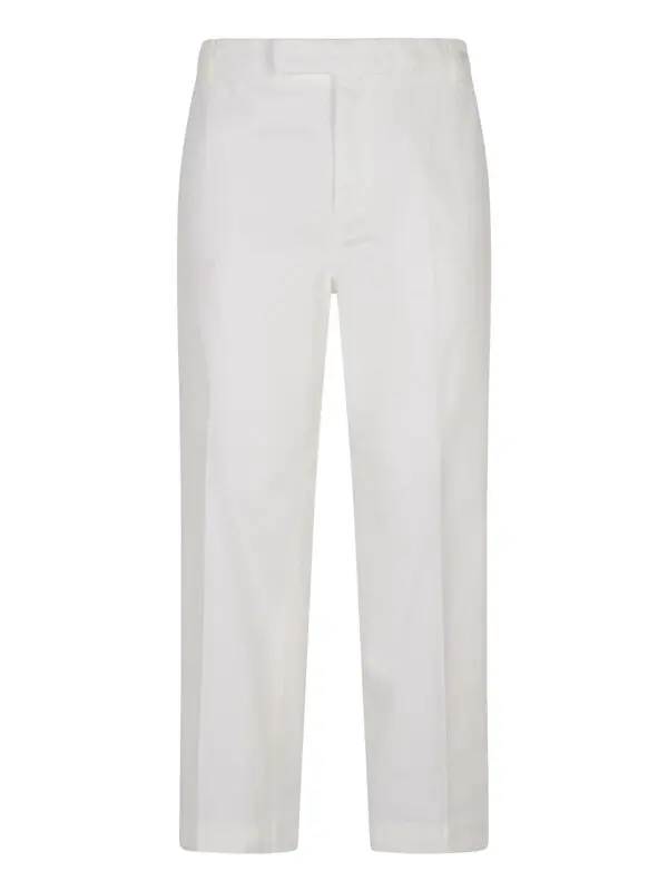 Thom Browne Utility Chino Trouser Garment Dye In Cotton Twill - White