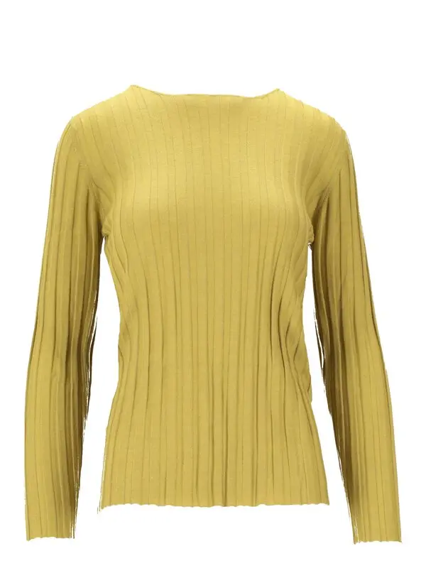 LA ROSE Cashmere And Silk Blend Top - Verde Lime