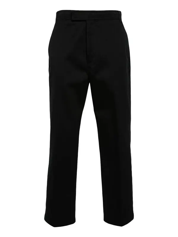 Thom Browne Mid Rise Tapered Chinos - Black