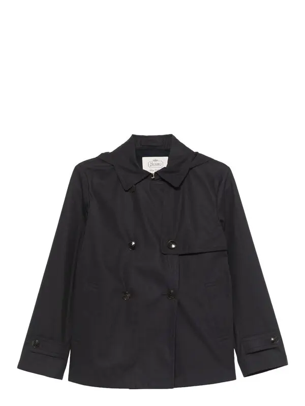 Herno Short Trench Coat - Blue