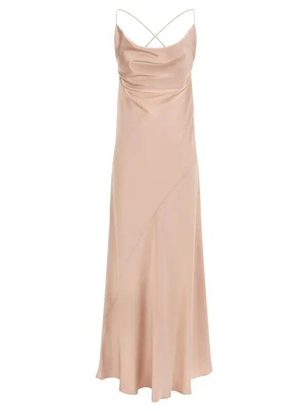 Pinko Farro' Long Satin Dress - Pink