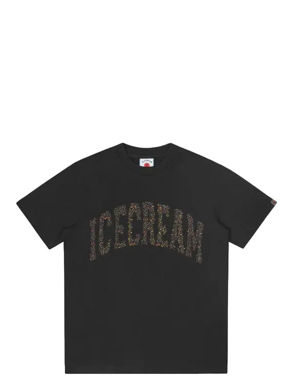 ICECREAM Logo Cotton T Shirt - Black