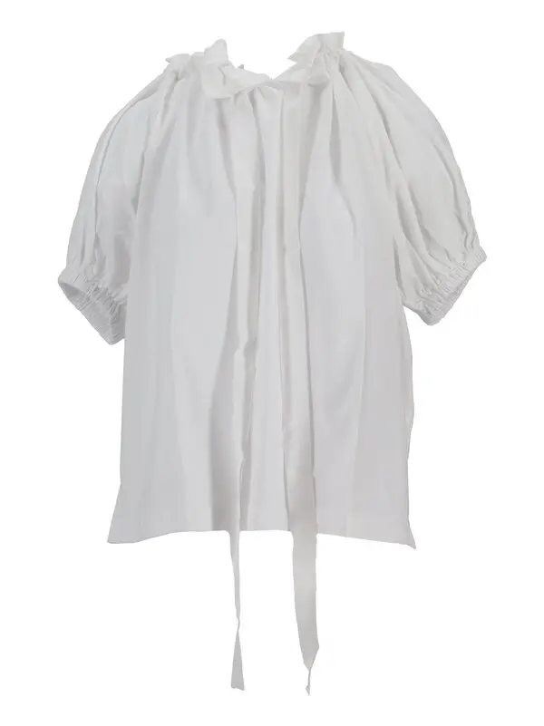 Patou Volume Jersey Top - White